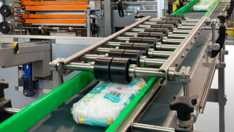lp-packaging | Automatic sleeve wrapper with high speed stacker device